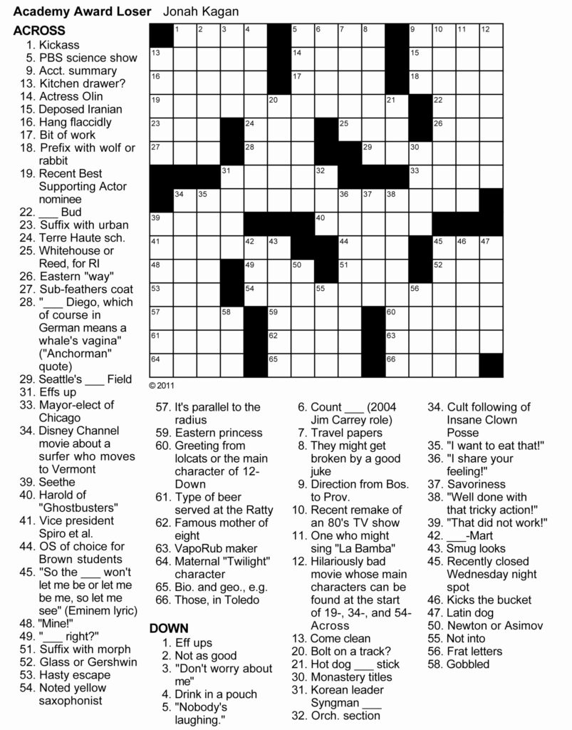 Free Printable Puzzles For 11 Year Olds Printable Crossword Puzzles 