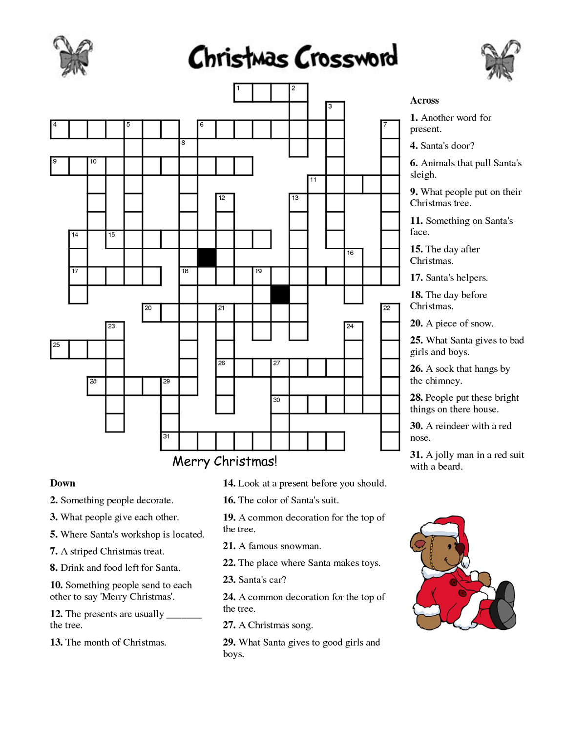 Crossword Puzzles For 15 Year Olds Printable Sally Crossword Puzzles