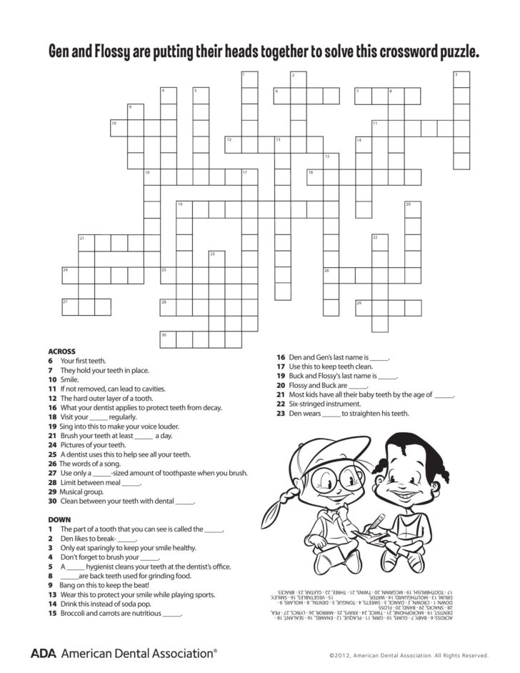 Printable Mental Health Crossword Puzzle Printable Crossword Puzzles ...