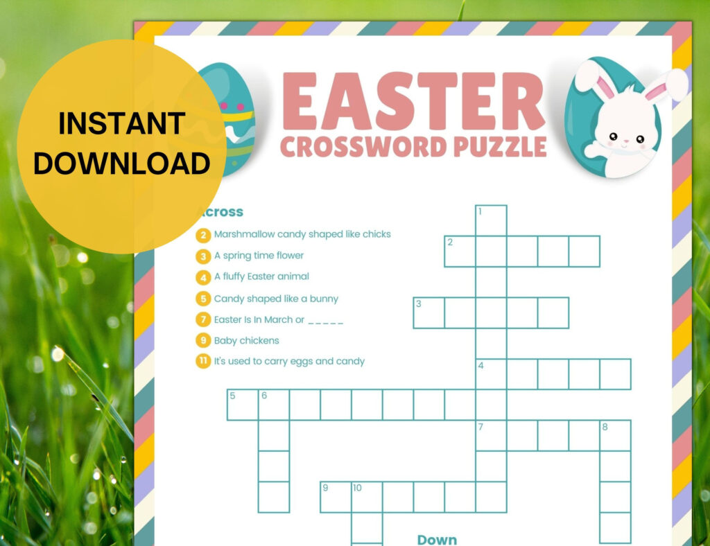 Easter Egg Supply Crossword Puzzles | Sally Crossword Puzzles